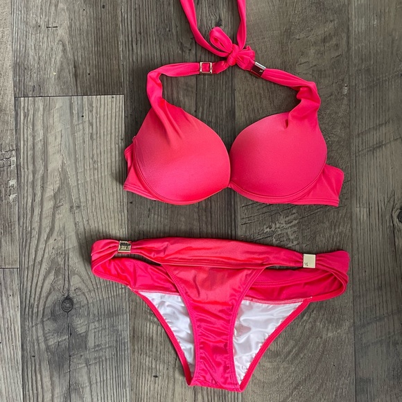 Victoria's Secret | Swim | Victorias Secret Shiny Red Bikini | Poshmark